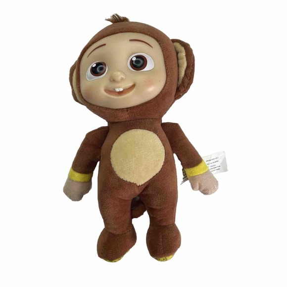 Moonbug | Toys | Cocomelon Monkey Jj Doll Plush Plastic Face Soft Body 8 Stuffed Toy Brown ...